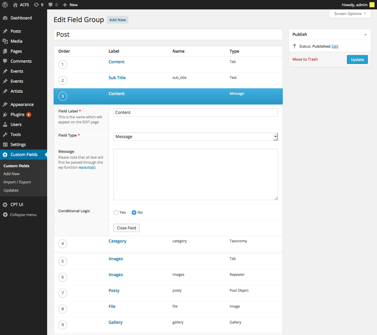 ACF | Moving WP elements (such as the content editor) within ACF fields ACF | Moving WP elements (such as the content editor) within ACF fields